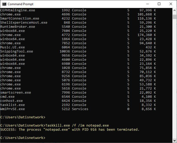 Taskkill – دیتکو – دهکده دانش و فناوری