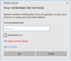 رفع مشکل ارور The logon attempt failed هنگام اتصال Remote Desktop