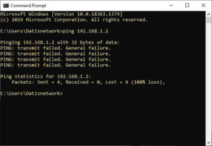 آموزش رفع مشکل خطای transmit failed General failure در پینگ (Ping)